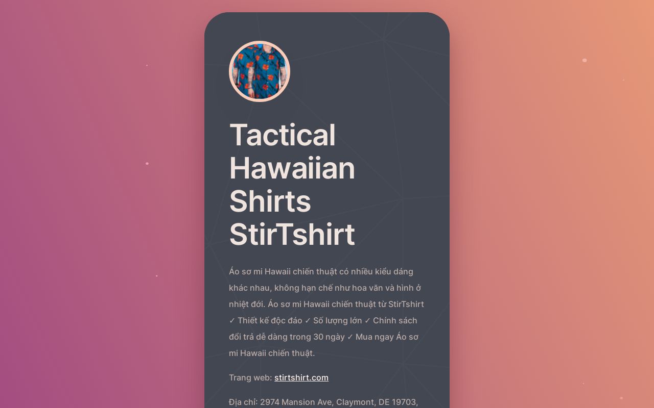 Tactical Hawaiian Shirts StirTshirt